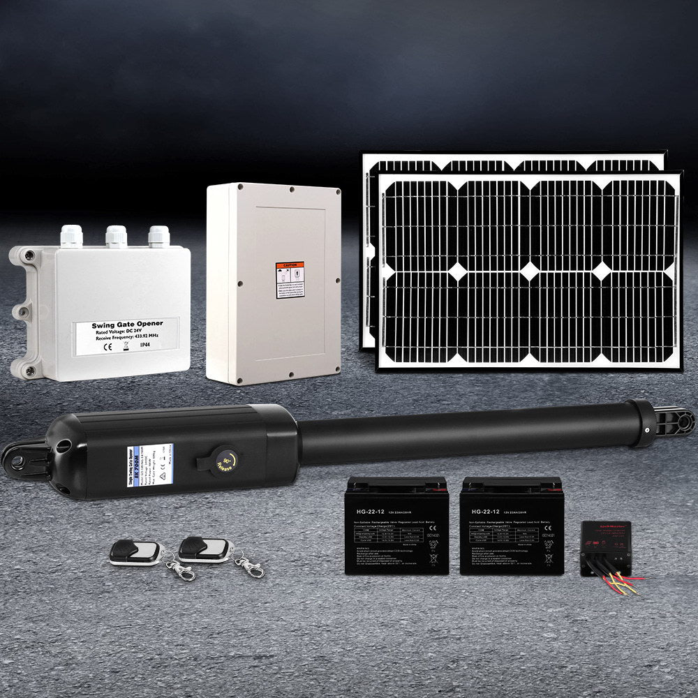 Lockmaster Single Swing Gate Opener 600KG 40W Solar Panel – Yarra Supply