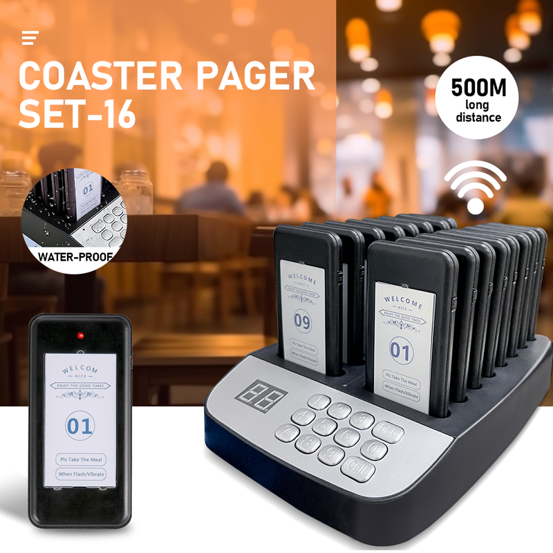 Social Distancing Pagers 16 Pagers Restaurant Paging System Lineup ...