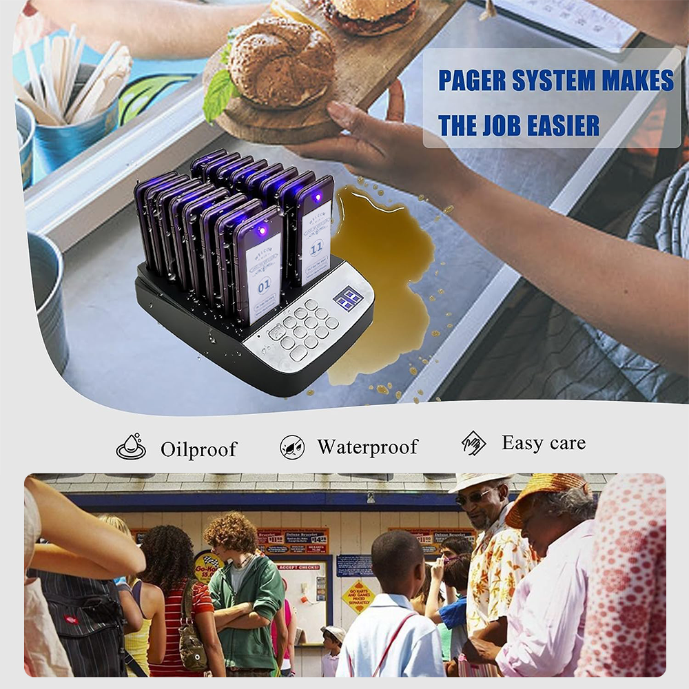 Social Distancing Pagers 16 Pagers Restaurant Paging System Lineup ...