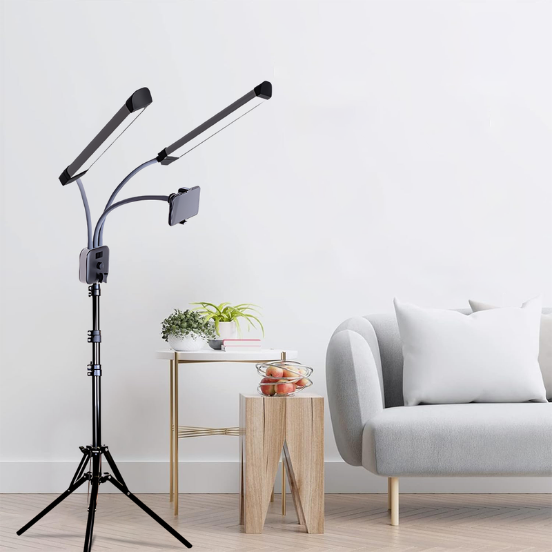 2M 2 Heads LED Beauty Light Stand for Eyelash Extensions Makeup Tattoo ...