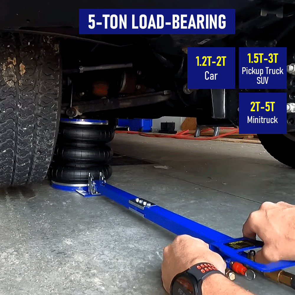 5 Ton Triple Air Bag Jack Pneumatic Jack 11000 lbs Quick Lift Heavy ...