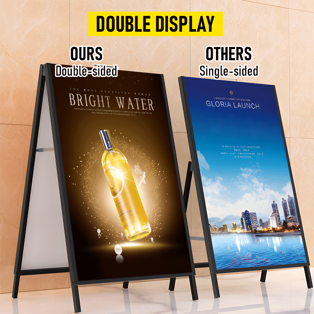 A1 Frame Sign Double Sided Poster Board Outdoor Display Advertising 60
