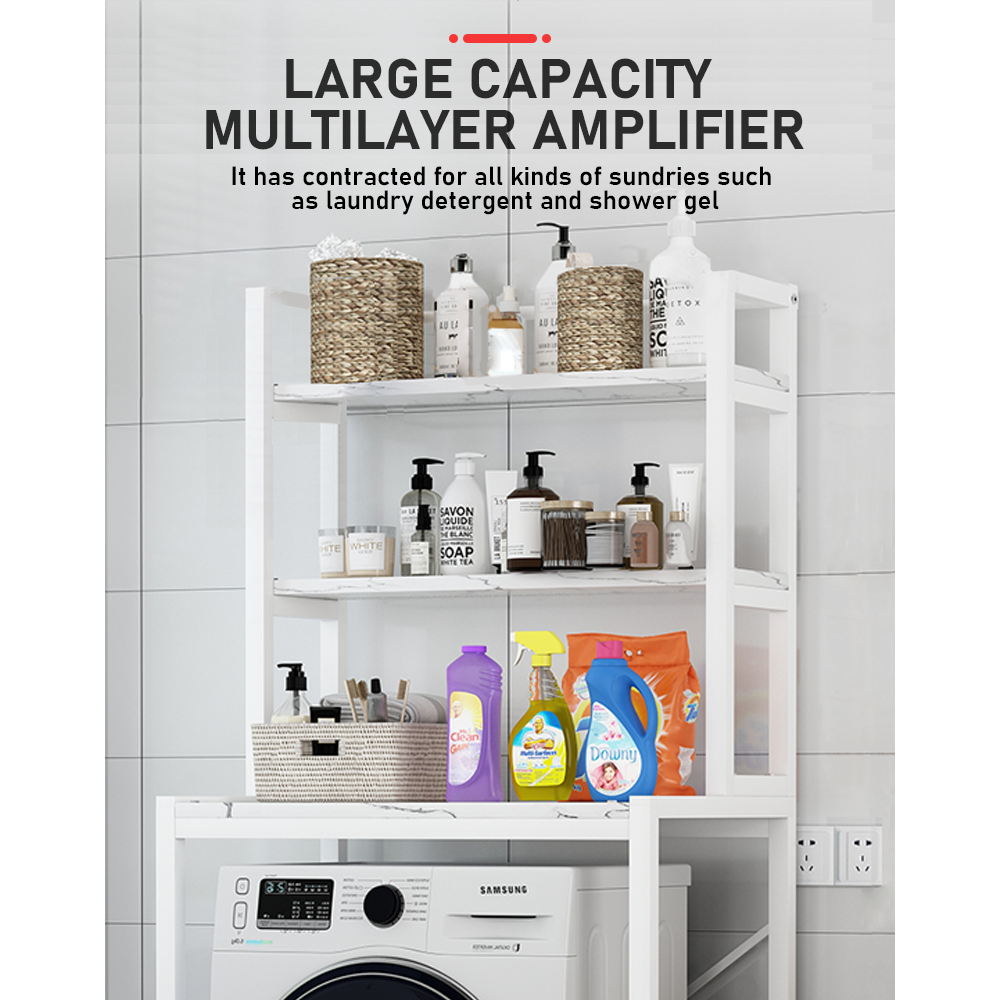 Heavy Duty Metal 3-Tier Over Washing Machine Storage Rack Shelf ...