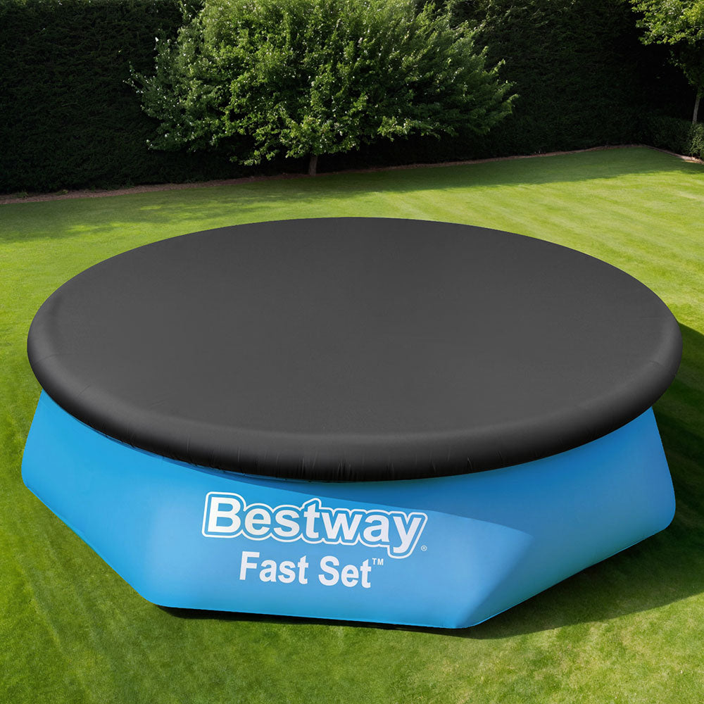 Bestway Pool Cover Fits 2.44m Above Ground Swimming Pool PVC Blanket ...