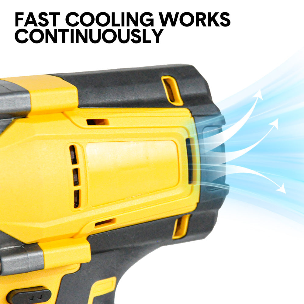 Cordless Impact Wrench Brushless High Torque Hog Ring Compatible Dewalt 18V Battery with 6 Sockets 14mm 17mm 18mm 19mm 21mm 22mm Skin Only