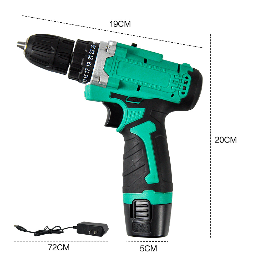 Cordless Electric Screwdriver Set Rechargeable 12V Electric Screw Driver Gun Max Torque 35Nm Variable Speed with Bits Sockets and Batteries 1500mAh