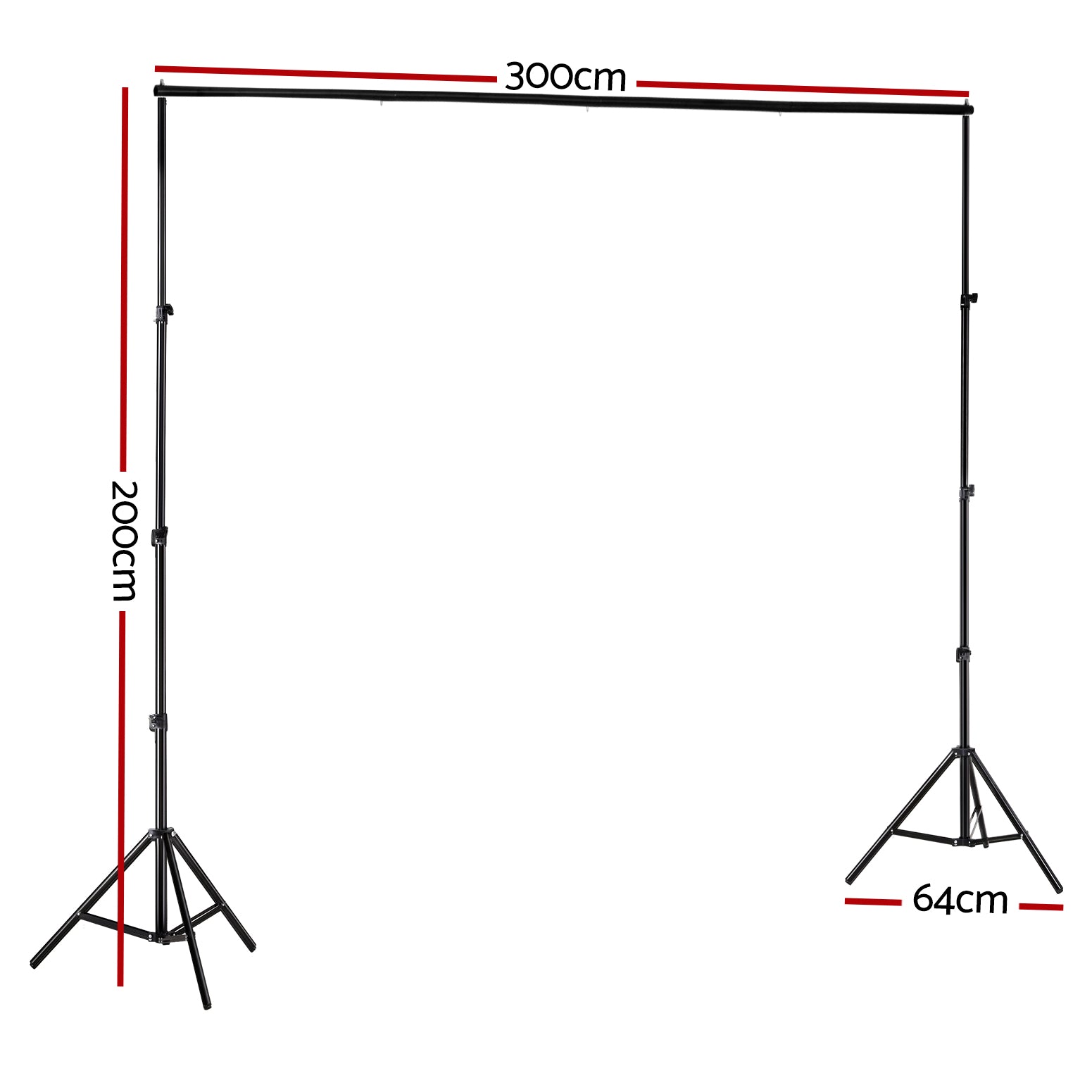 2X3M Photography Backdrop Stand Kit Studio Screen Photo Background Sup