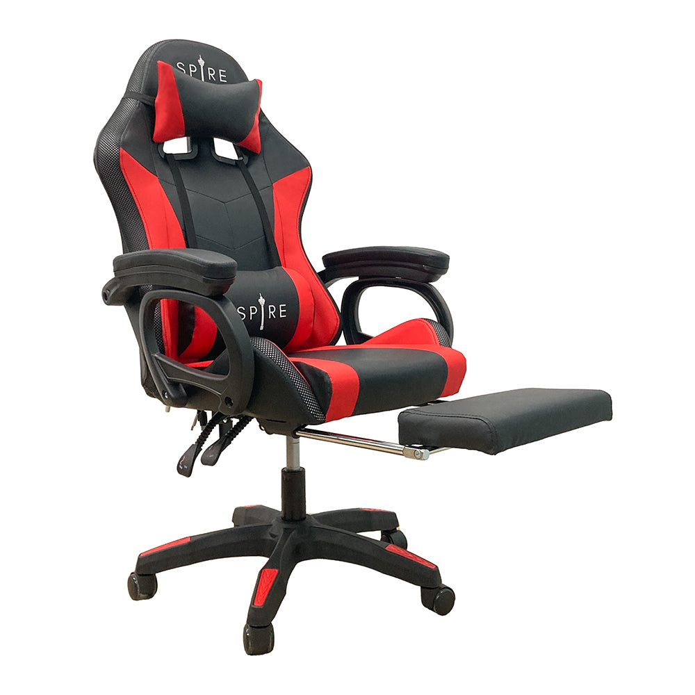Spire Onyx Gaming/Office Chair w/ RGB Lighting And Massager Red And Bl ...