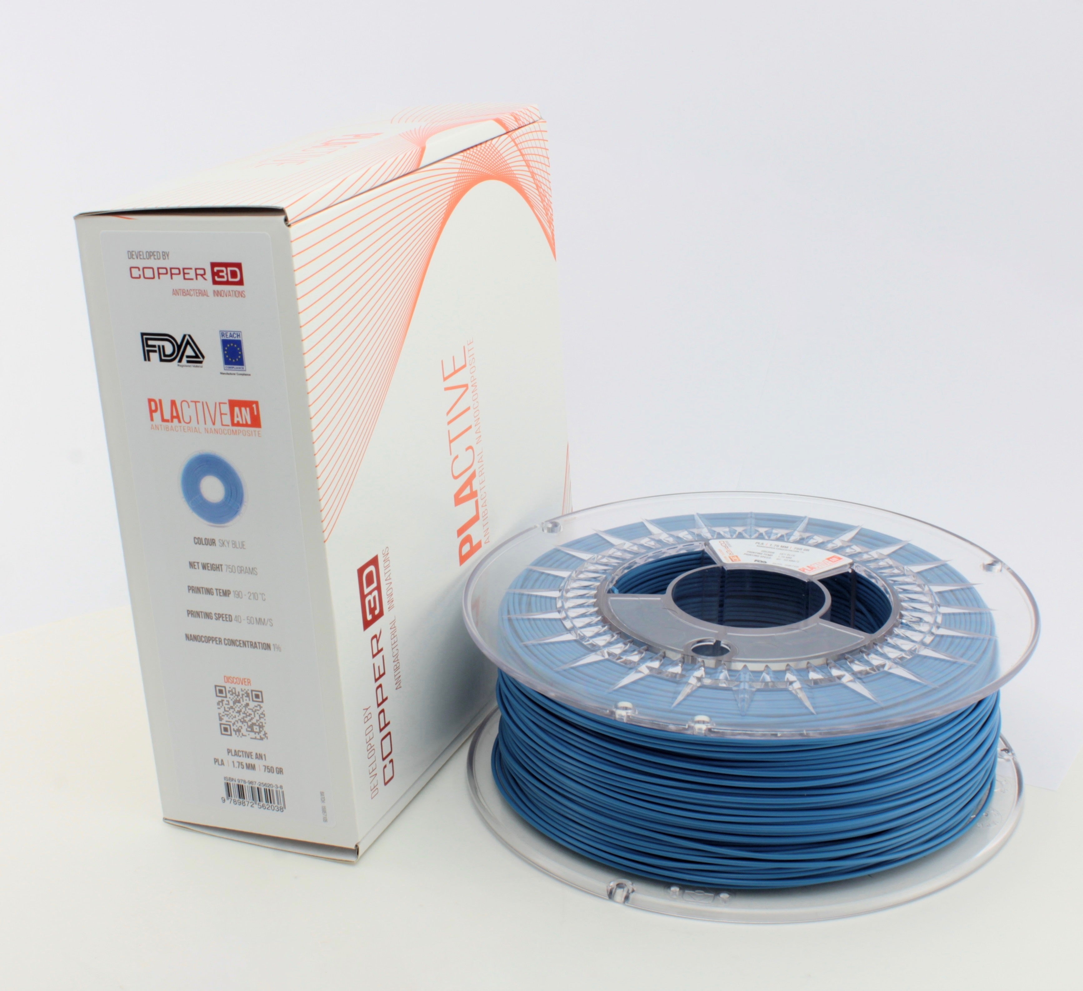 PLA Filament Copper 3D PLActive - Innovative Antibacterial 2.85mm 750g ...