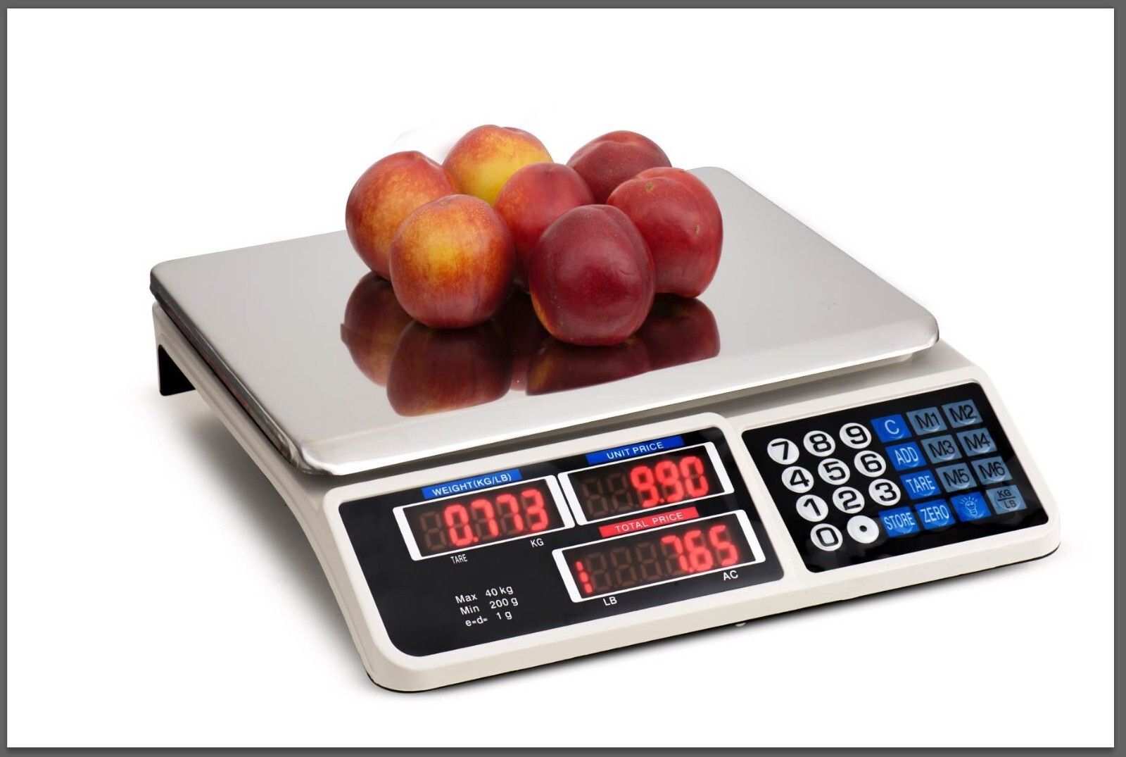 Digital Kitchen Scale Electronic 40KG 1g Increment White – Yarra Supply