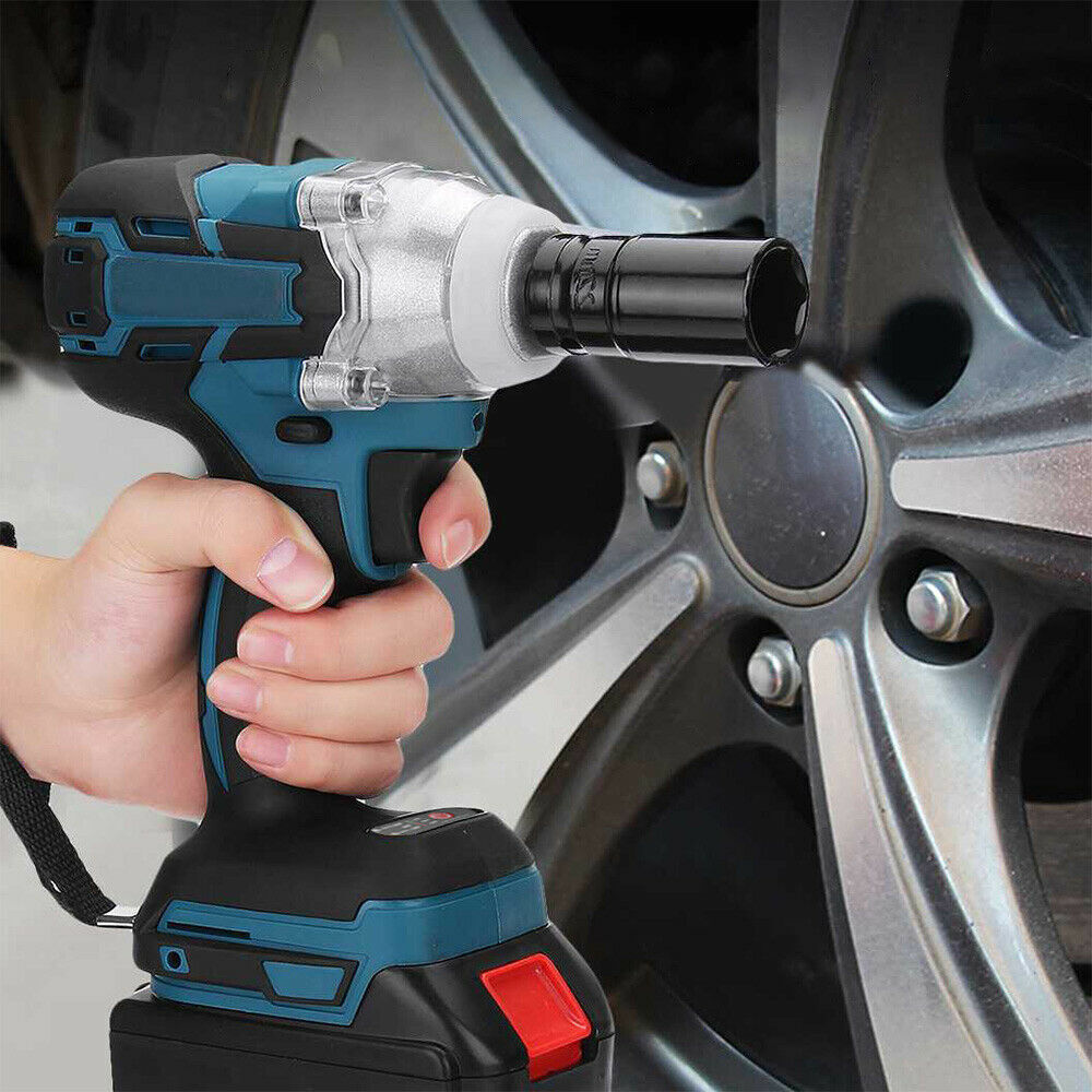 Cordless Electric Impact Wrench Brushless Rattle Gun 1/2" Driver +Larg ...