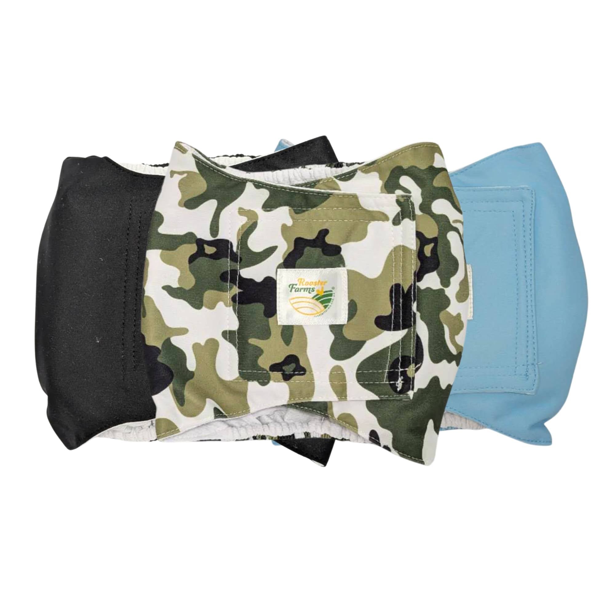 Rooster Farms Male Dog Diapers Large 3Pk - Washable Reusable Nappies H ...