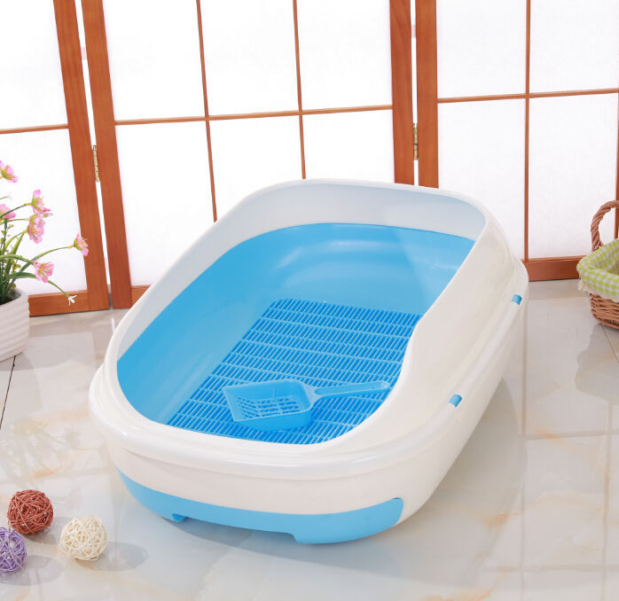 YES4PETS Large Portable Cat Toilet Litter Box Tray with Scoop and Grid ...