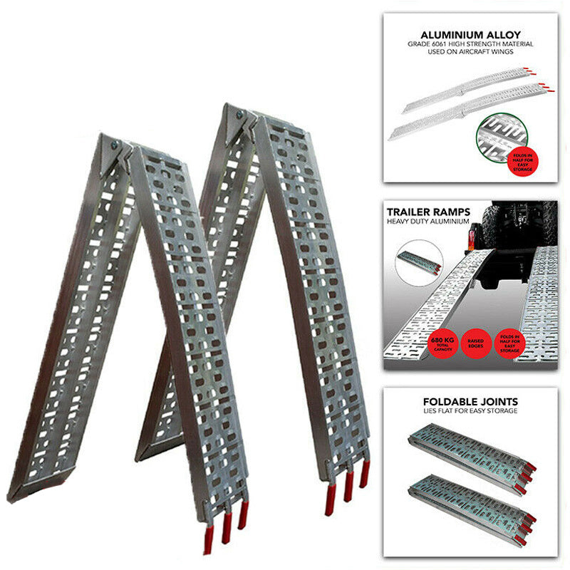 D2U Aluminum Folding Loading Ramps, 680kg Capacity - Heavy-Duty for AT ...