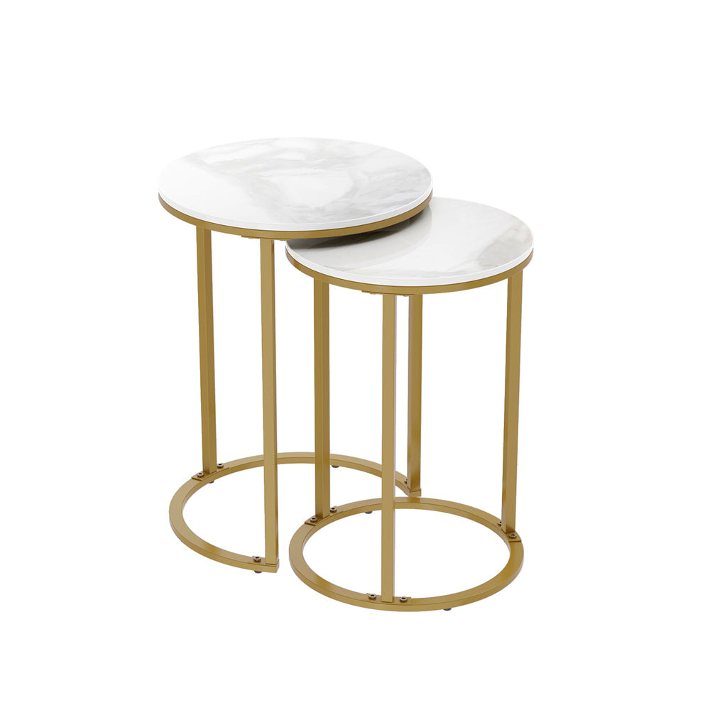 Interior Ave - Deva Gold Nested Side Table Set – Yarra Supply