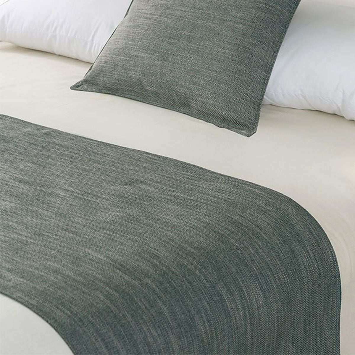 Jason Linen Look Pewter Bed Runner King – Yarra Supply