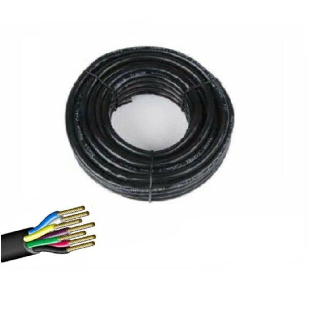 7 Core Wire Cable 100M Trailer Cable Automotive Boat Caravan Truck Coi ...