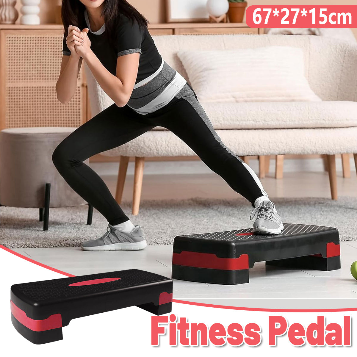 Fitness Step Platform Small Aerobic Stepper Exercise Equipment Home Gy ...