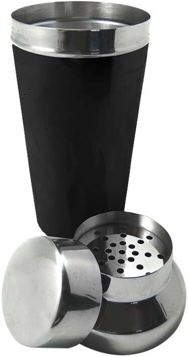 700ml Vin Bouquet Cocktail Shaker Shaker with Strainer in Silver/Black ...