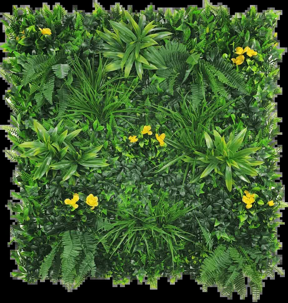 Yellow Rose Vertical Garden / Green Wall UV Resistant 100cm x 100cm ...