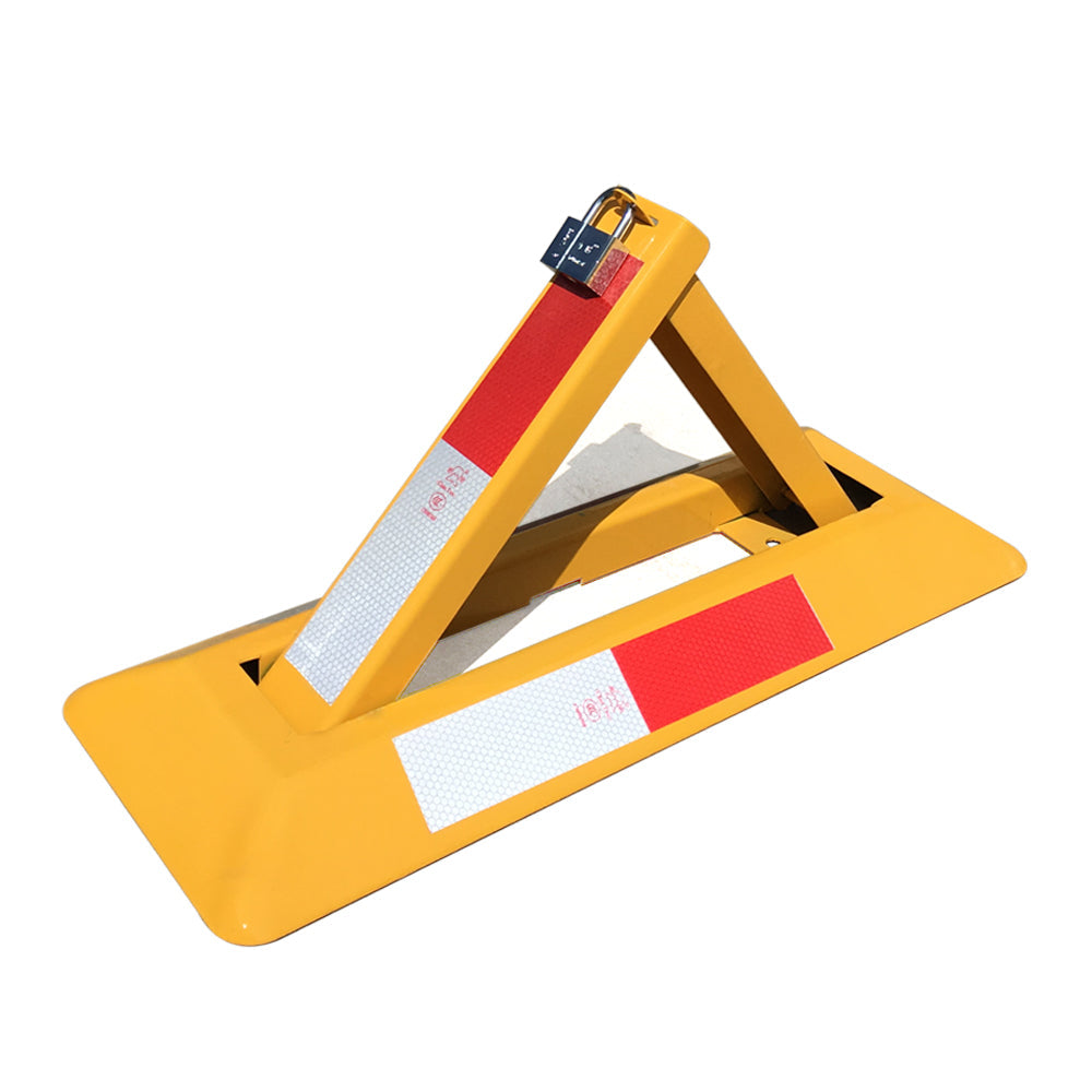 Triangle Lockable Parking Barrier Fold Down Vehicle Security Car Parki ...