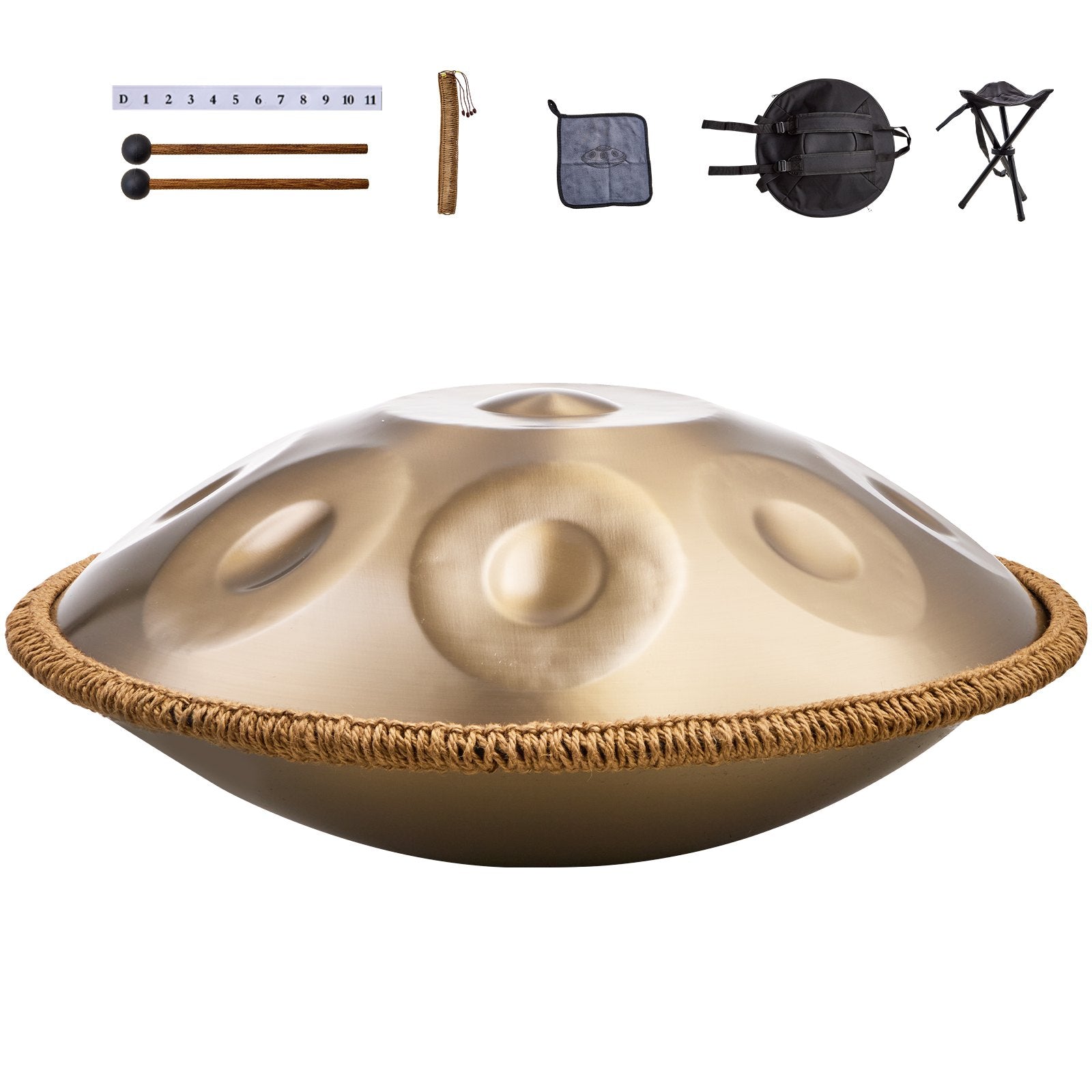 VEVOR Handpan Drum 22 in 10 Notes D Minor Hand Drum Instrument with Ma ...