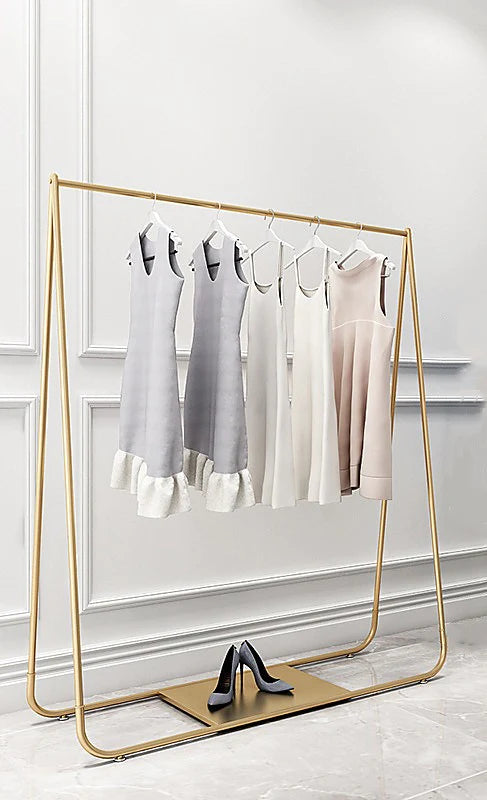 Gold Clothing Rack | Stylish and Heavy Duty | For Retail Shop & Home